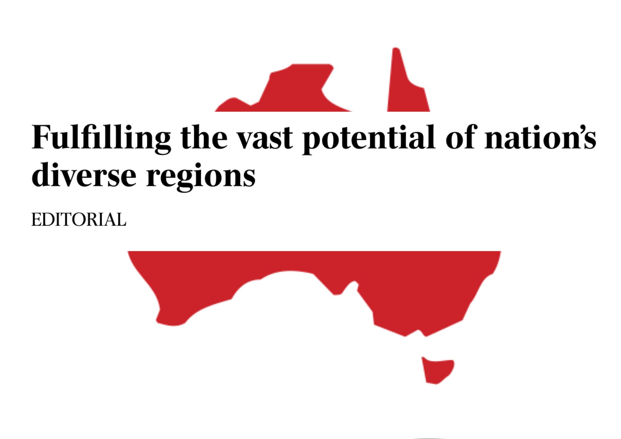 Fulfilling the vast potential of nation’s diverse regions Summit puts ...